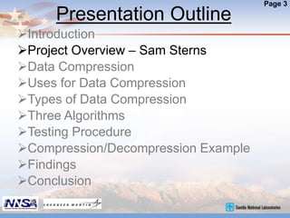Data Compression Project Presentation | PPTX