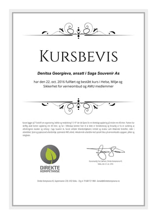 HMS-Kursbevis | PDF