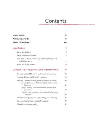 Teaching Mathematics In The Visible Learning Classroom Grades 35 John ...