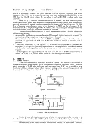 Third harmonic current minimization using third harmonic blocking ...