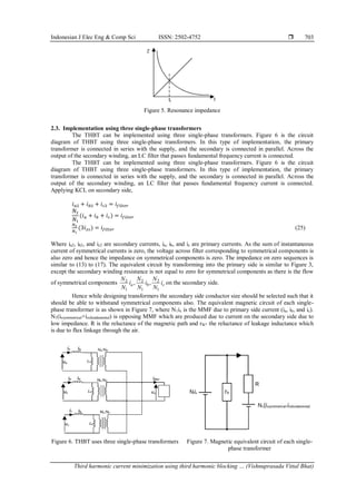 Third harmonic current minimization using third harmonic blocking transformer | PDF