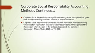 Corporate Social Responsibility and International Accounting | PPTX