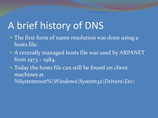 The History of DNS | PPTX