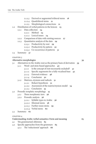 The Arabic Verb Form And Meaning In The Vowellengthening Patterns ...