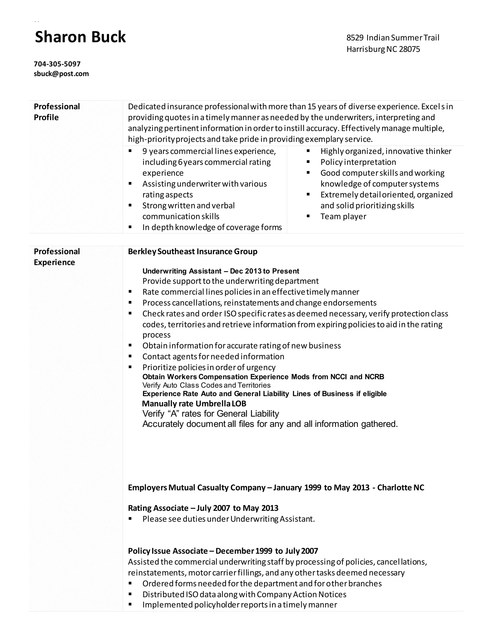 Sharon Buck Resume 3 | PDF