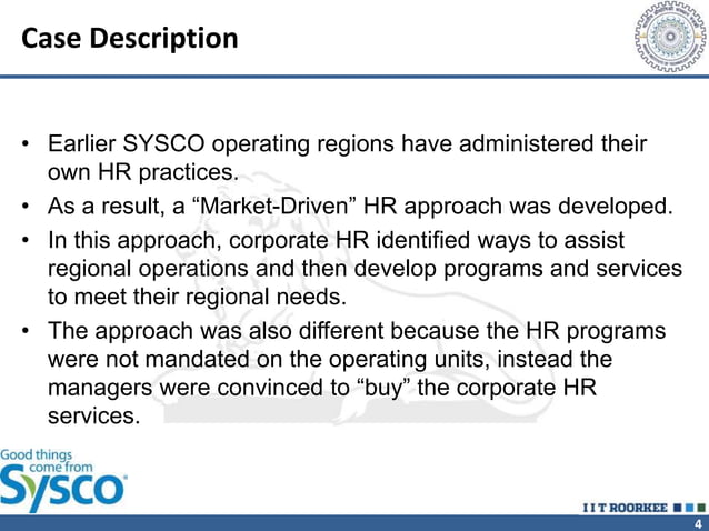 SYSCO Case Study | PPTX