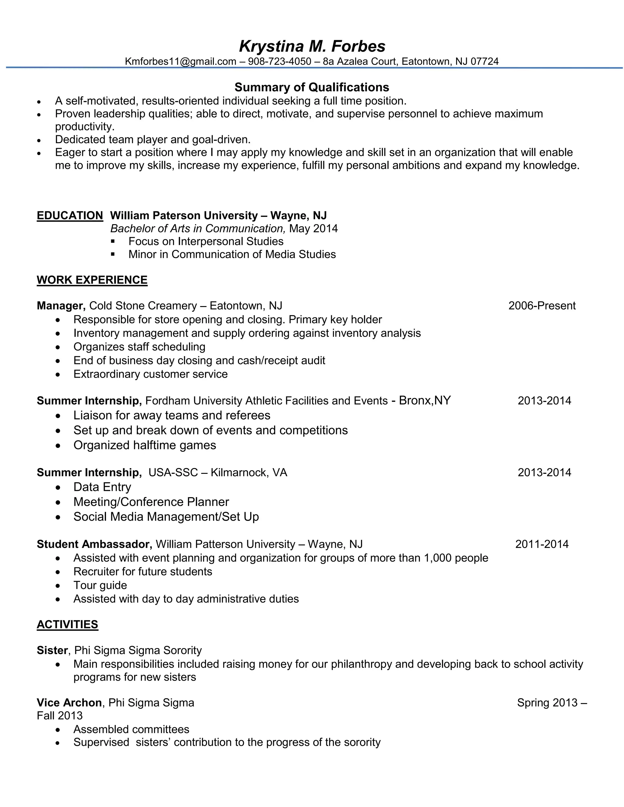 KForbesResume | PDF | Business | Business and Finance