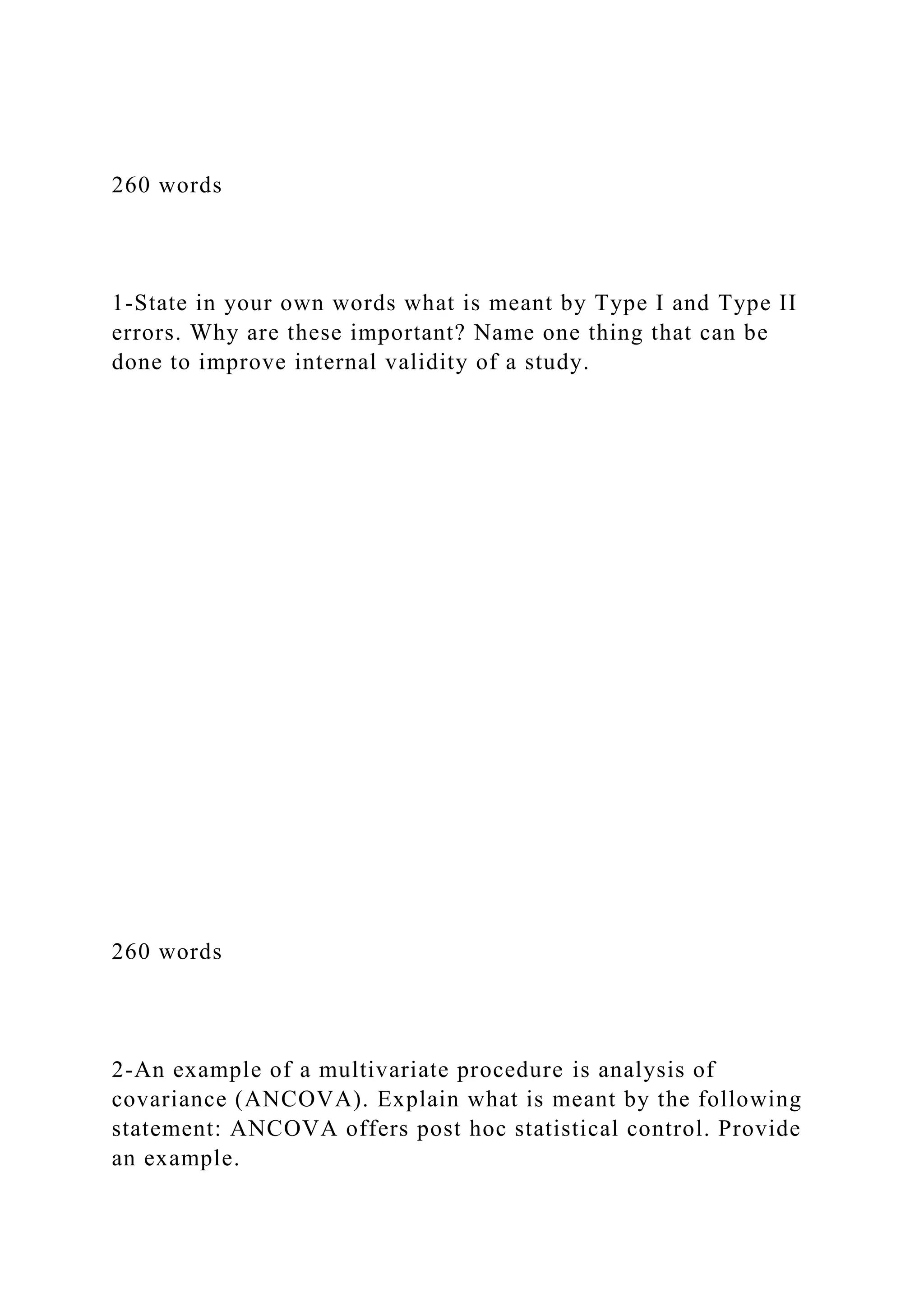 260 words1-State in your own words what is meant by Type I.docx | Science