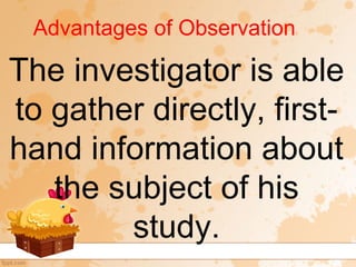 Observation In Research | PPT