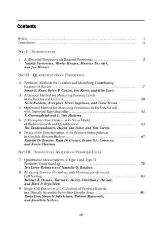 Bacterial Persistence Methods And Protocols Jan Michiels Maarten ...