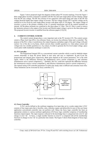 Comparative Study of Three Phase Grid Connected Photovoltaic Inverter Using PI and Fuzzy Logic ...