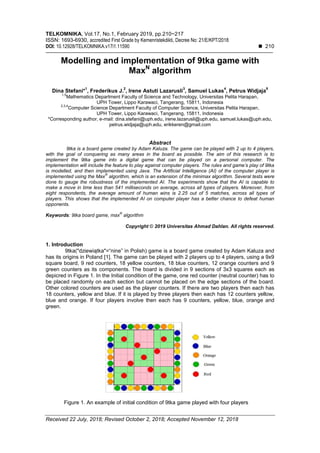Modelling and implementation of 9tka game with MaxN algorithm | PDF