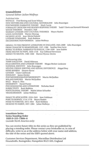 Louis Althusser Transitions Palgrave Macmillan Warren Montag | PDF