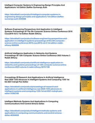Intelligent Systems And Applications In Computer Vision Nitin Mittal | PDF