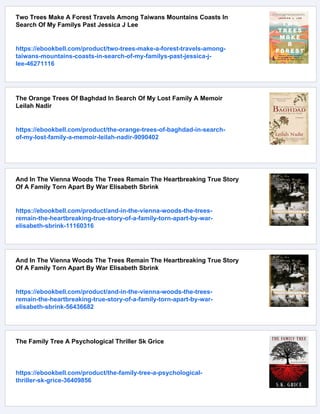 Family Trees A History Of Genealogy In America Franois Weil | PDF
