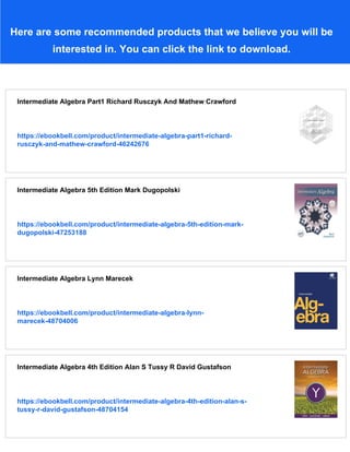 Intermediate Algebra 6th Edition Julie Miller Molly Oneill Nancy Hyde | PDF