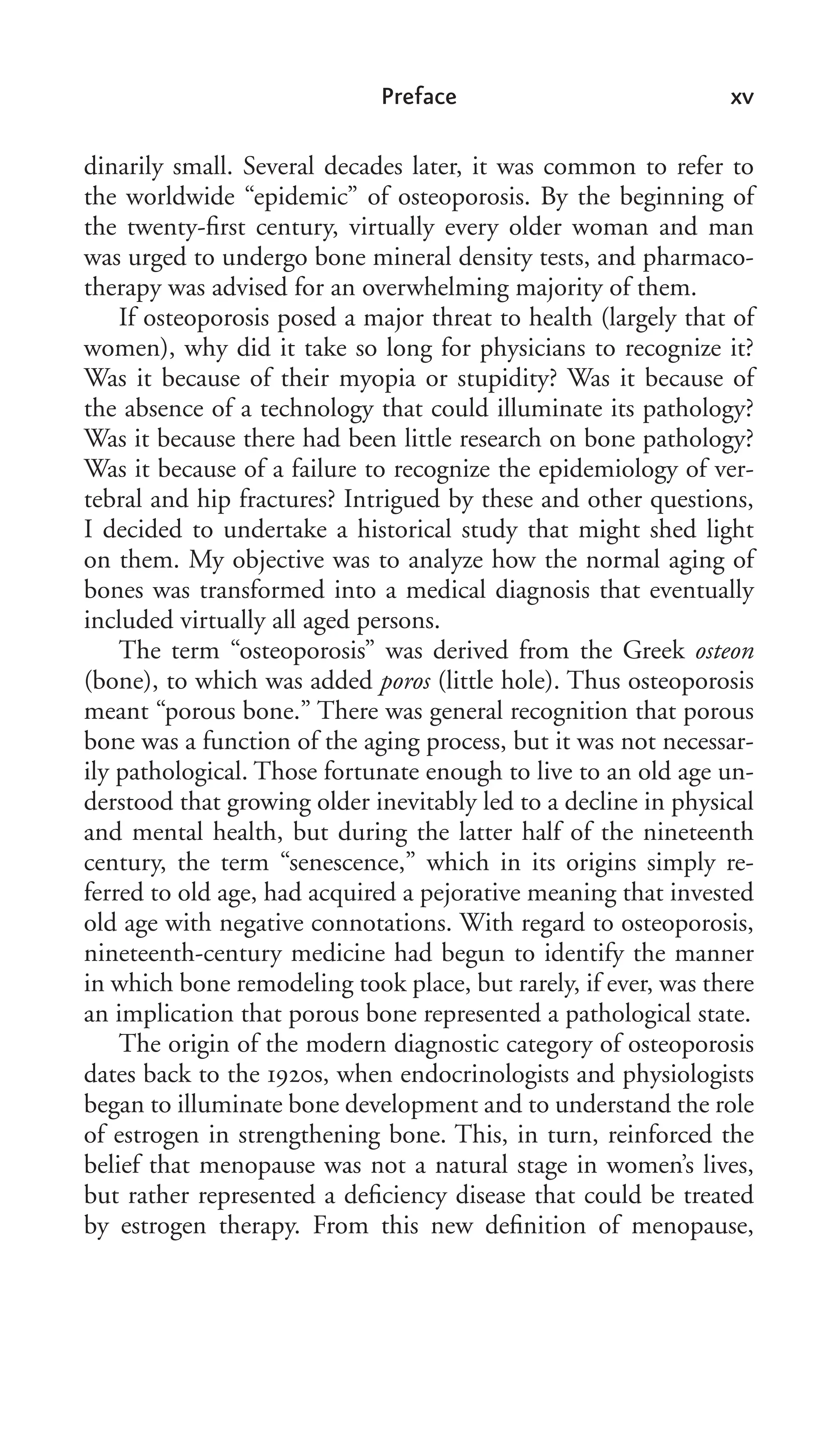 Aging Bones A Short History Of Osteoporosis Gerald N Grob | PDF