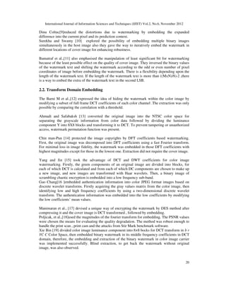 PREVENTING COPYRIGHTS INFRINGEMENT OF IMAGES BY WATERMARKING IN TRANSFORM DOMAIN USING FULL ...