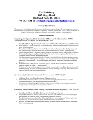 Teri Steinberg-2015 Resume | DOC