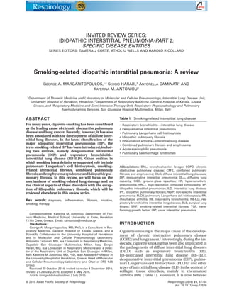 Smoking related idiopathic interstitial pneumonia a review 2016 | PDF