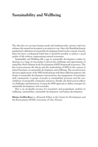 Sustainability And Wellbeing Humanscale Development In Practice Mnica ...
