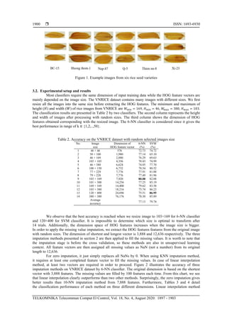 Rice seed image classification based on HOG descriptor with missing values imputation | PDF