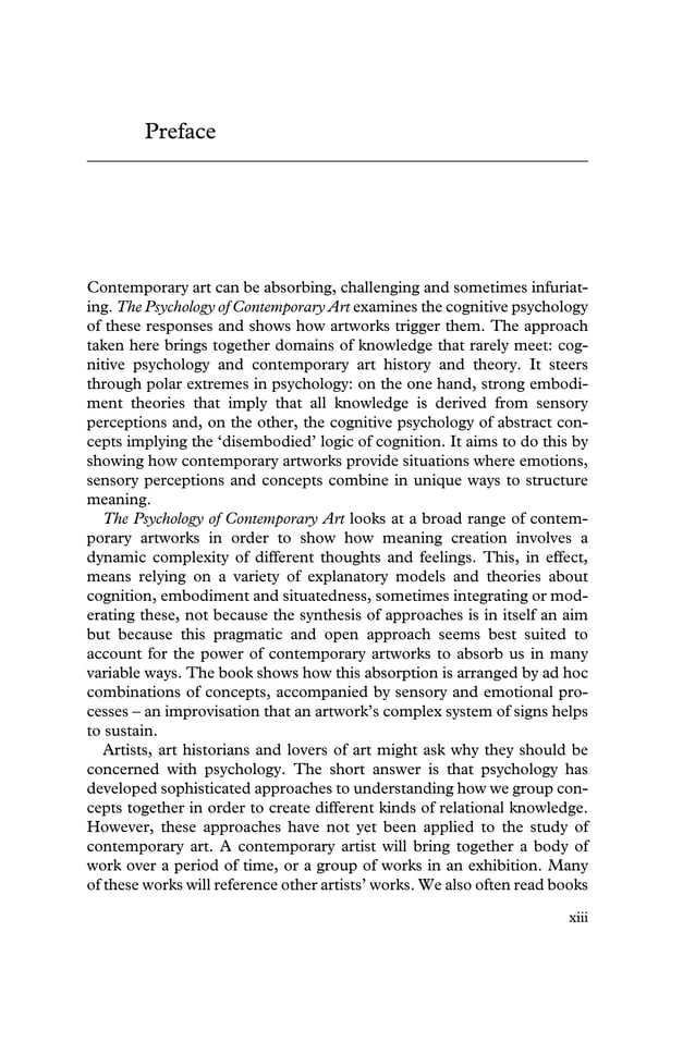 The Psychology Of Contemporary Art Gregory Minissale | PDF