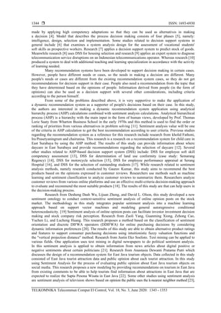 Application of recommendation system with AHP method and sentiment analysis | PDF