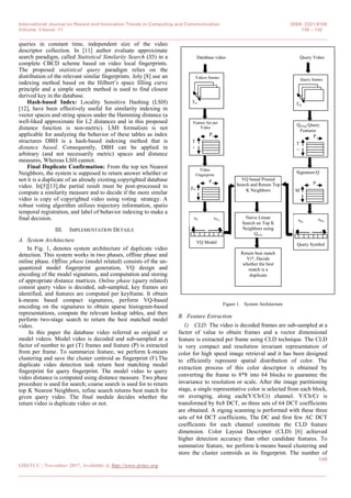 Efficient and Robust Detection of Duplicate Videos in a Database | PDF