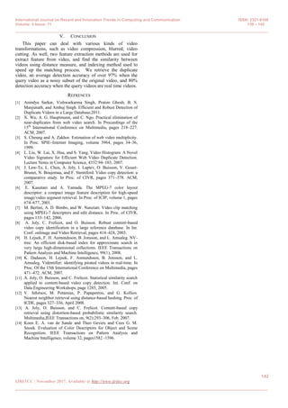 Efficient and Robust Detection of Duplicate Videos in a Database | PDF