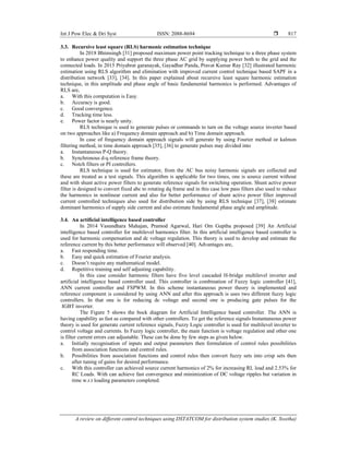 A review on different control techniques using DSTATCOM for distribution system studies | PDF ...