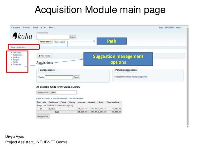 Koha Acquisition Module