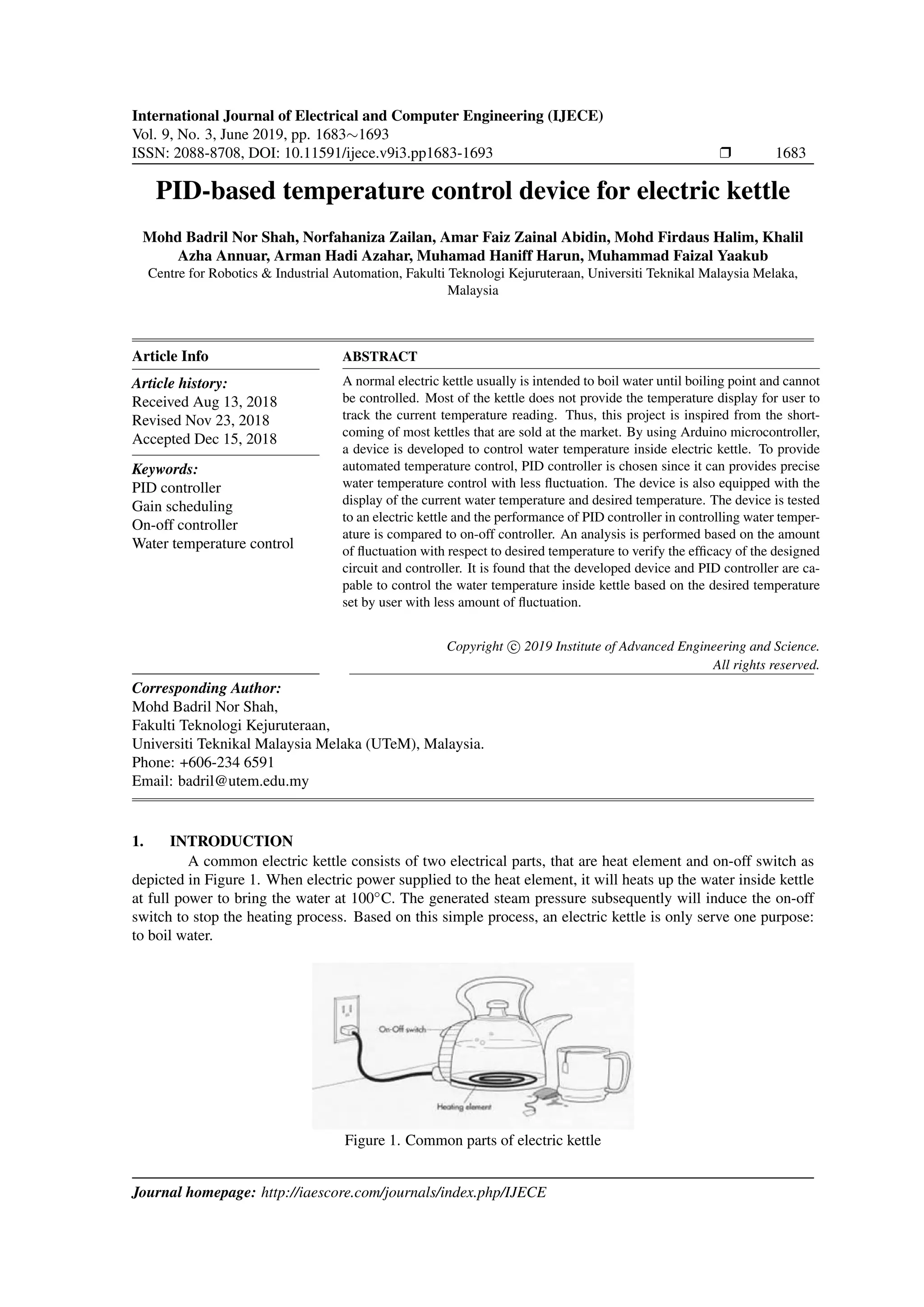 PID-based temperature control device for electric kettle | PDF | Home Appliances | Home & Garden