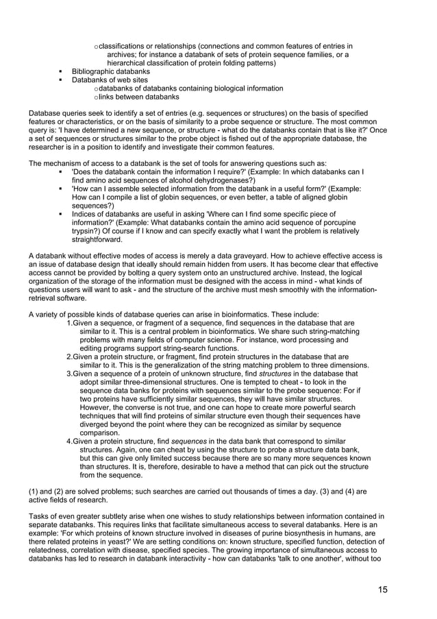 Introduction to bioinformatics Arthur M. Lesk | PDF