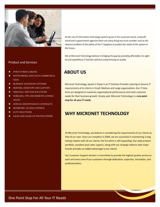 Micronet Profile | PDF