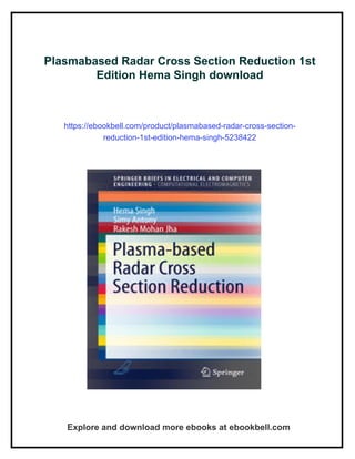 Plasmabased Radar Cross Section Reduction 1st Edition Hema Singh | PDF