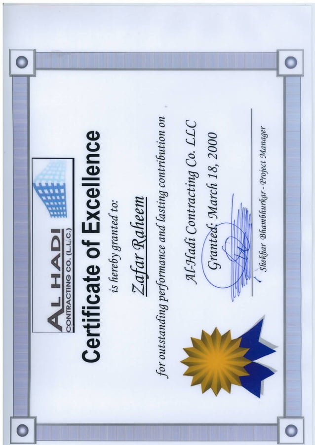 EXP-03Performance Certificate | PDF