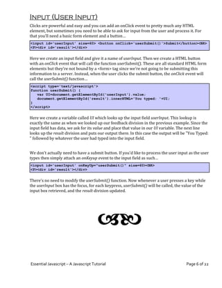 Essential Javascript -- A Javascript Tutorial | PDF