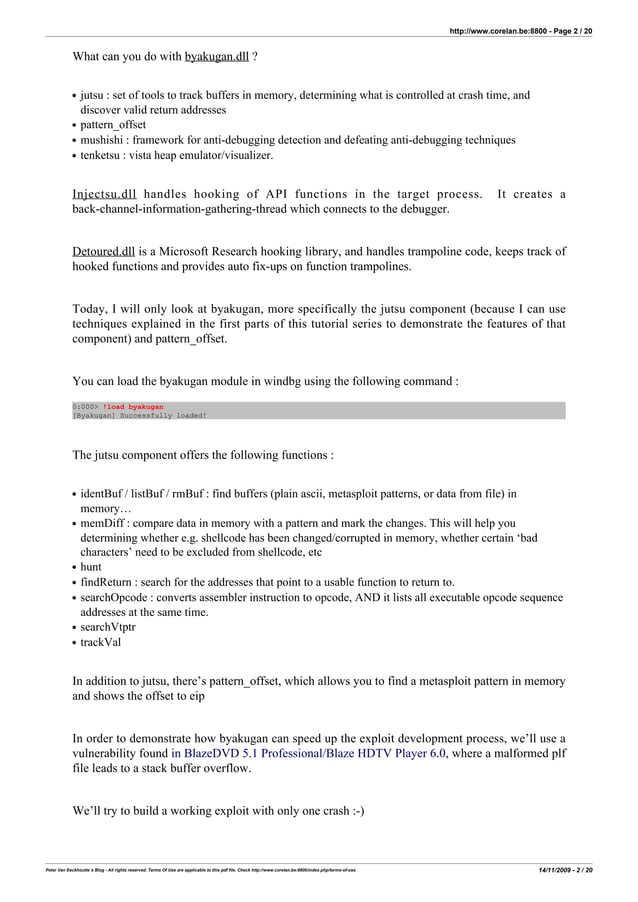 Exploit Writing Tutorial Part 5 How Debugger Modules Plugins Can Speed