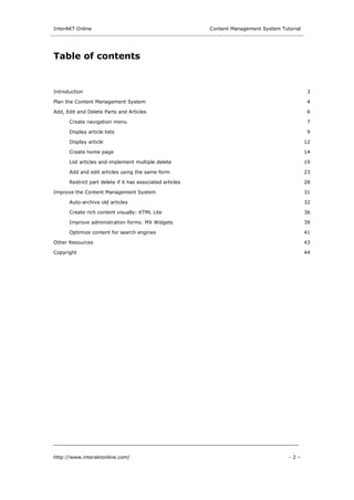 Tutorial%20-%20Content%20Management%20System | PDF