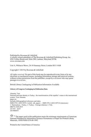 National And State Identity In Turkey The Transformation Of The ...