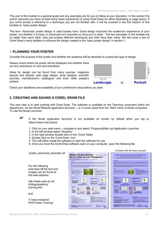POSTERDESIGNUSINGCORELDRAW2007 | PDF | Desktop Publishing | Computer ...