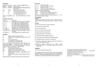 perl-regexp-refcard-a4 | PPT