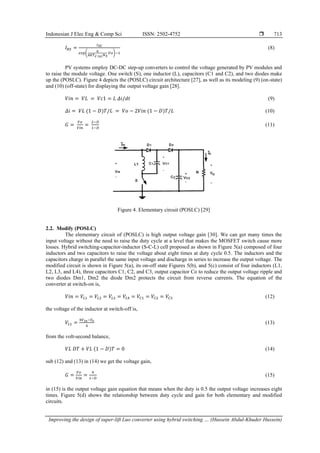 Improving the design of super-lift Luo converter using hybrid switching ...