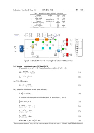 Improving the design of super-lift Luo converter using hybrid switching capacitor-inductor cell ...