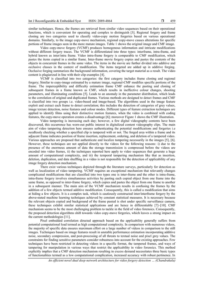 An Efficient Novel Dual Deep Network Architecture For Video Forgery Detection Pdf