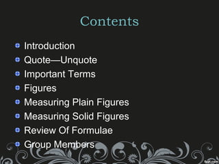 Basic Mensuration | PPT