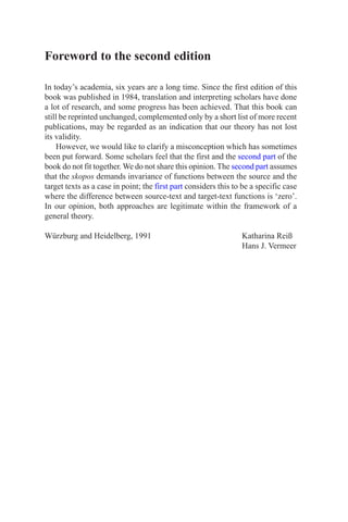 Towards A General Theory Of Translational Action Skopos Theory ...