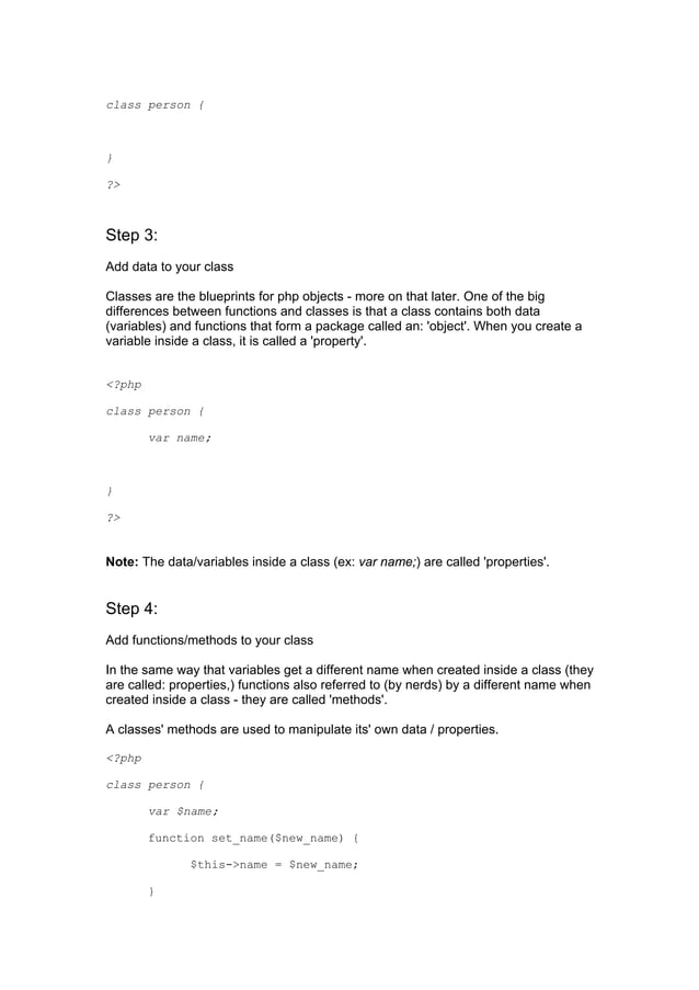Oopinphptutorialfor