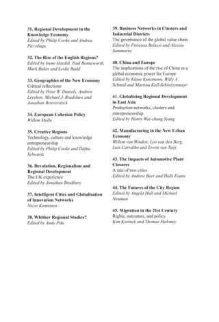 Manufacturing In The New Urban Economy Willem Van Winden Leo Van Den ...